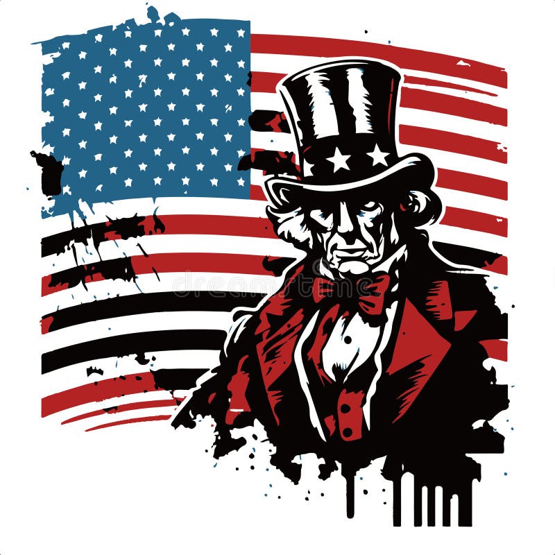 Illustration of Uncle Sam Pointing a Finger at You Set Inside Circle ...