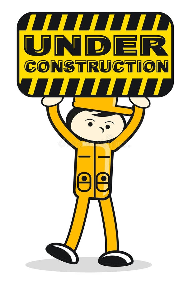 Illustration of Under Construction Sign Stock Vector - Illustration of ...