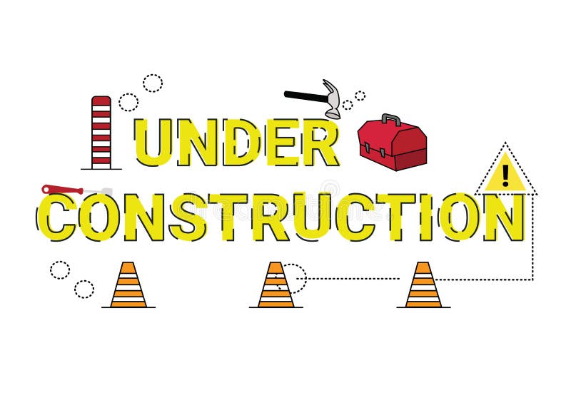Illustration of Under Construction Wording Concept. Stock Illustration ...
