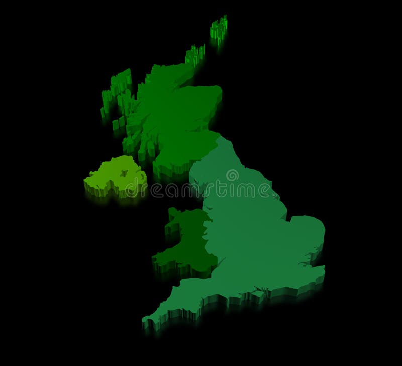 Blue UK map outline stock illustration. Illustration of abstract - 1014979