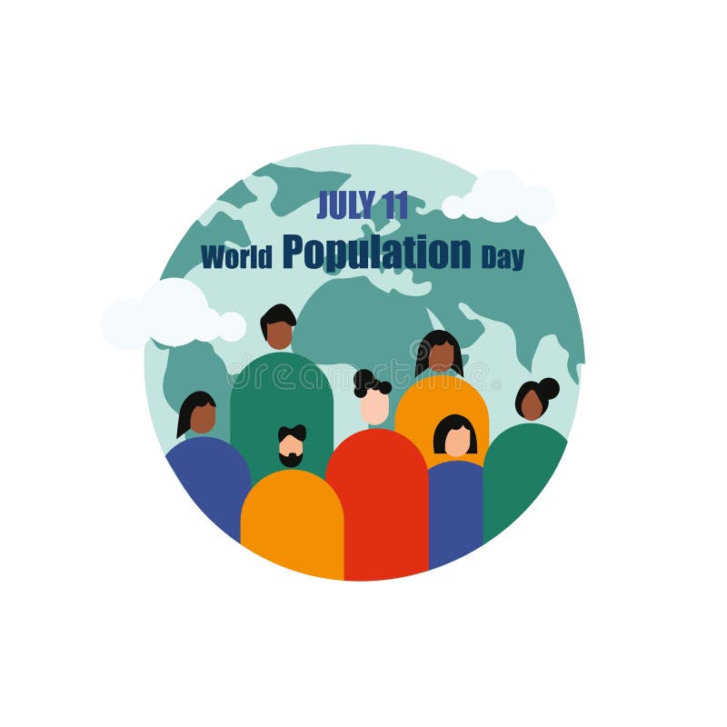 Illustration of Unity and Awareness on Global Population Issues. Stock ...