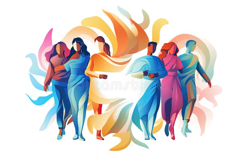 Illustration of Unity and Teamwork Transcend Differences. Unity ...