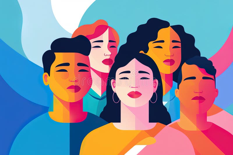 Illustration of Unity and Teamwork Transcend Differences. Unity ...