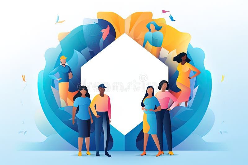 Illustration of Unity and Teamwork Transcend Differences. Unity ...