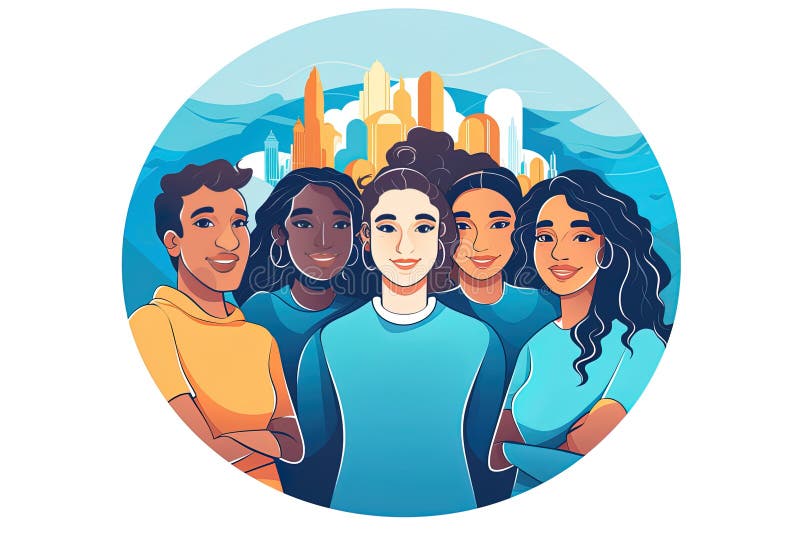 Illustration of Unity and Teamwork Transcend Differences. Unity ...