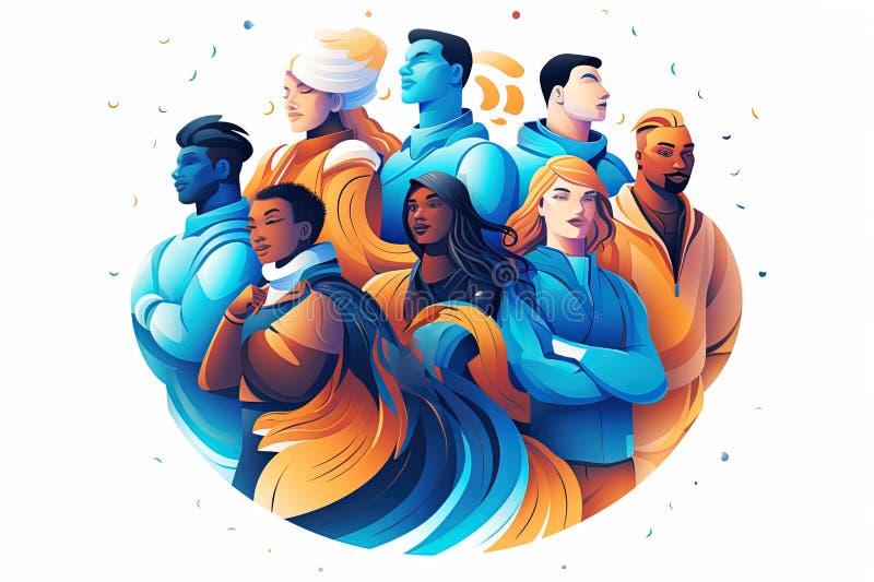 Illustration of Unity and Teamwork Transcend Differences. Unity ...