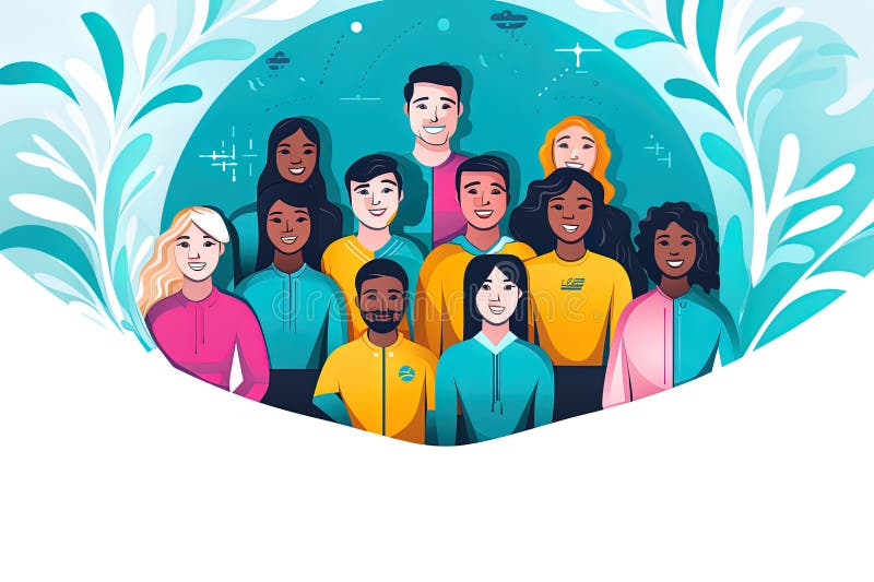 Illustration of Unity and Teamwork Transcend Differences. Unity ...