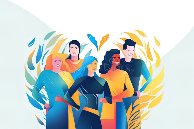 Illustration of Unity and Teamwork Transcend Differences. Unity ...