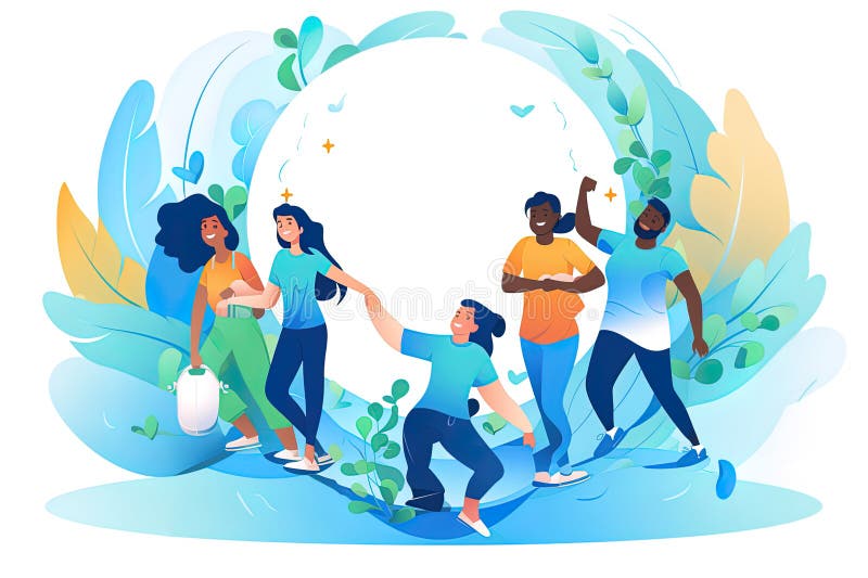 Illustration of Unity and Teamwork Transcend Differences. Unity ...