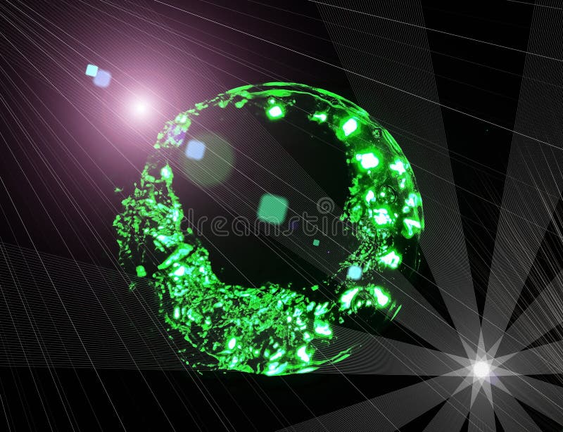 Illustration of an Unknown Planet Approaching a Black Hole in Space in ...