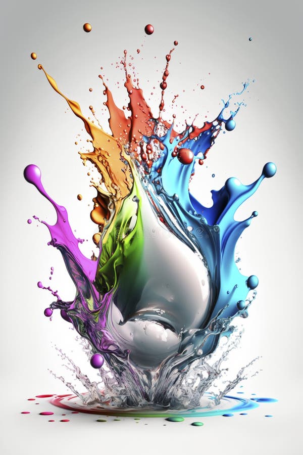 Illustration of a Unreal Engine Bom Splash in Water with Blue Sky ...