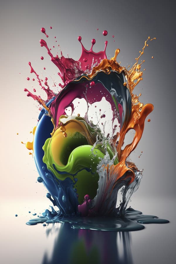 Illustration of a Unreal Engine Bom Splash in Water with Blue Sky ...