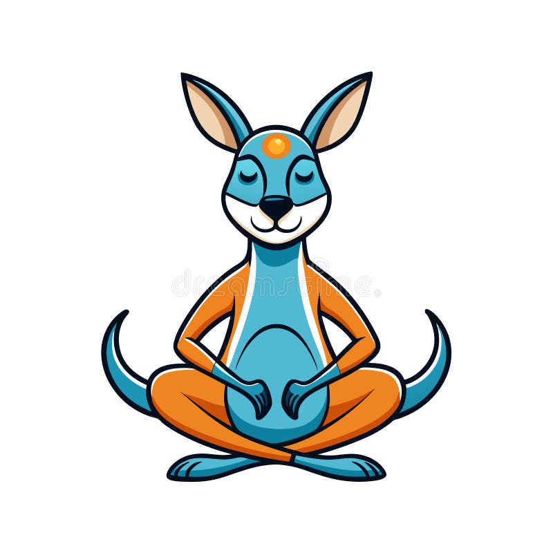 Illustration of Unstable Kangaroo in Calligraphy Stock Image ...