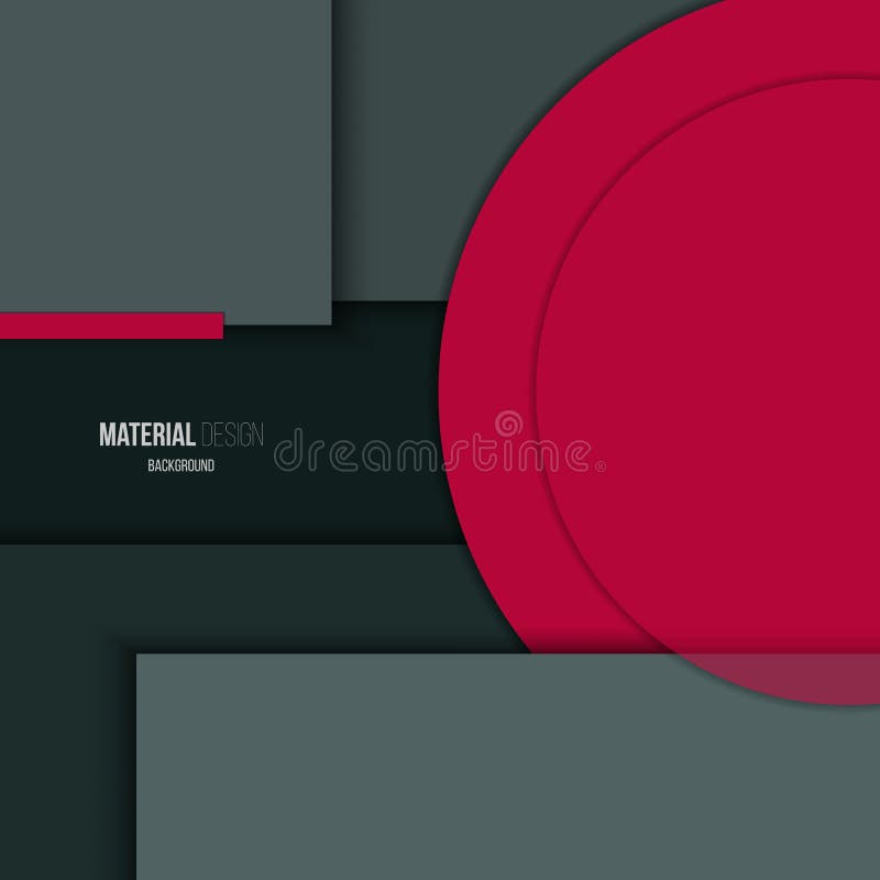 Illustration of Unusual Modern Material Design Vector Background. Stock ...