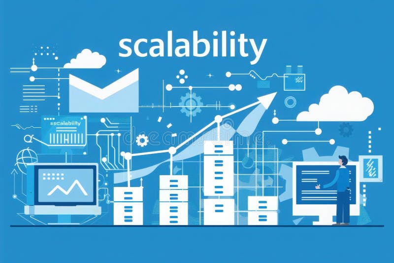 Exponential Growth the Power of Scalability Stock Illustration ...