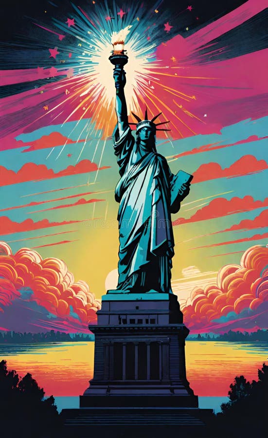 Illustration of the US Declaration of Independence Stock Illustration ...