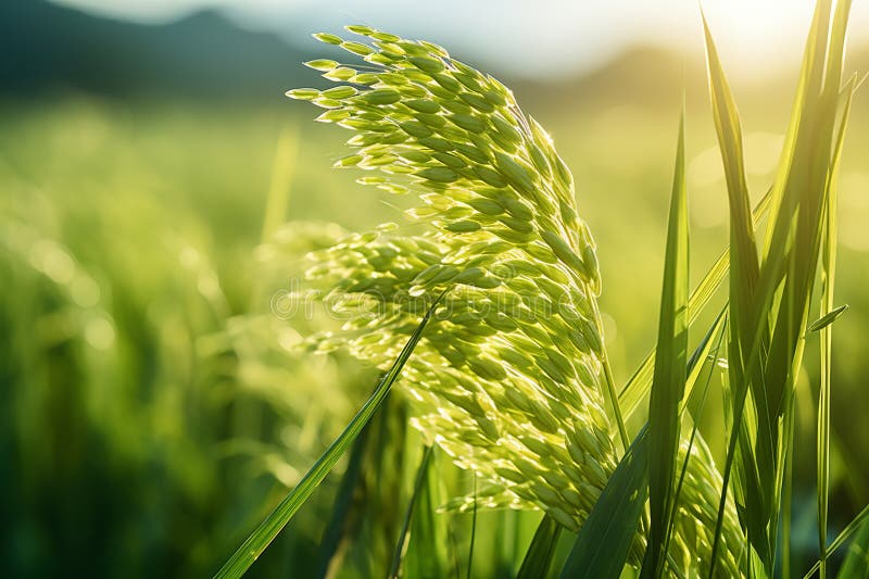 Illustration of Use Filter Photography Ancient a Green Rice Field ...
