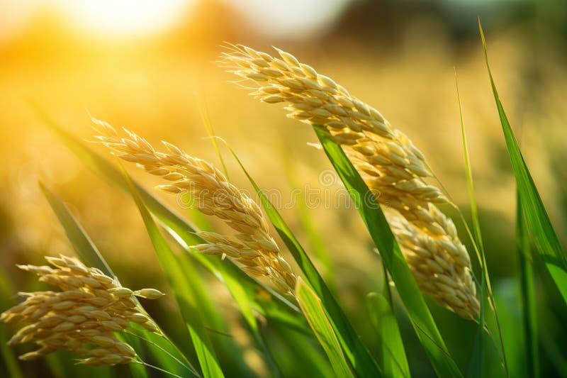 Illustration of Use Filter Photography Ancient a Green Rice Field ...