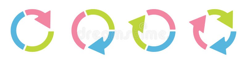 Arrow on Circle Vector. Set of Arrows at the End of Circles Vector ...