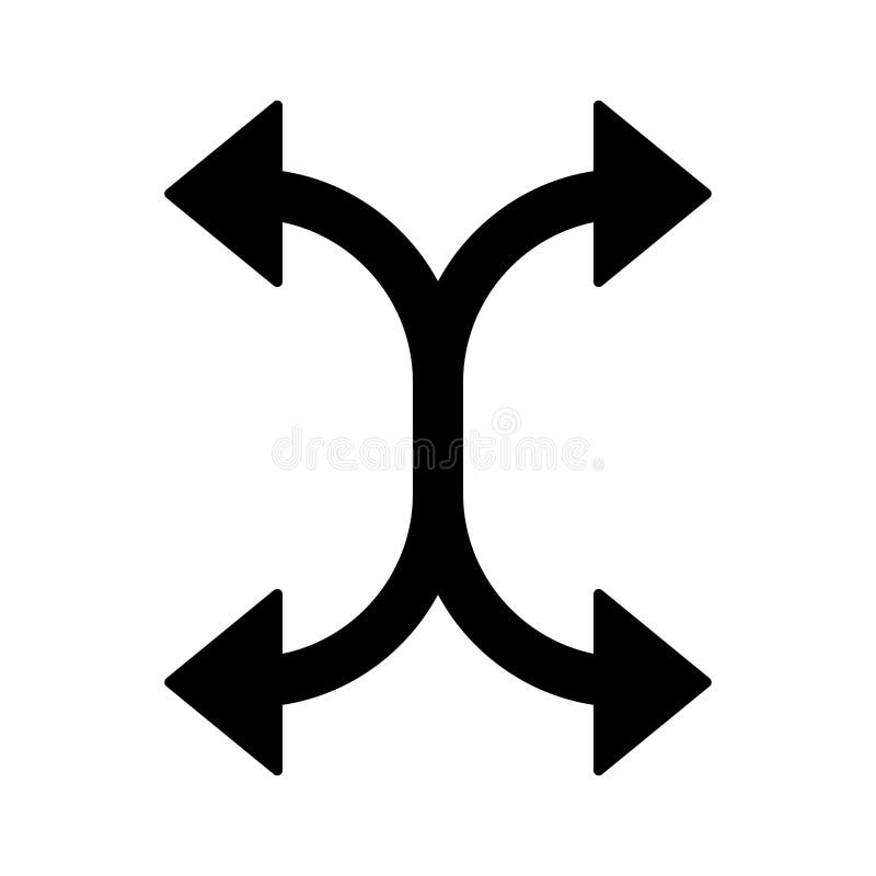 Branching Arrows Icon. Vector Icon for Branching Three Arrows. Arrows ...