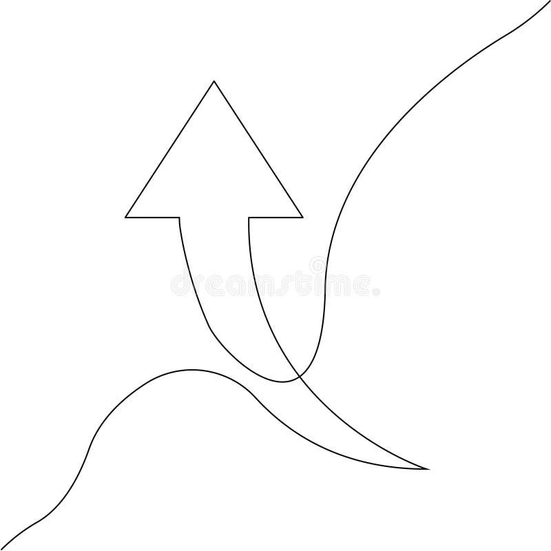 Arrow Icon Line Continuous Drawing Vector. One Line Arrow Icon Vector ...