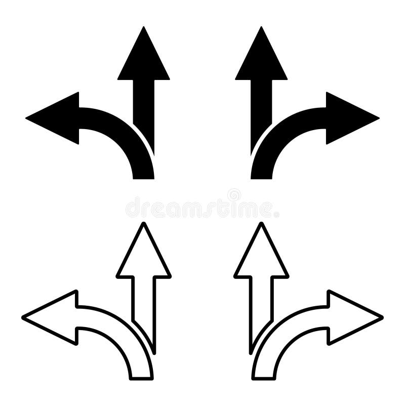 Arrows Left and Right Icons. Set of Vector Arrows Pointing Left and ...
