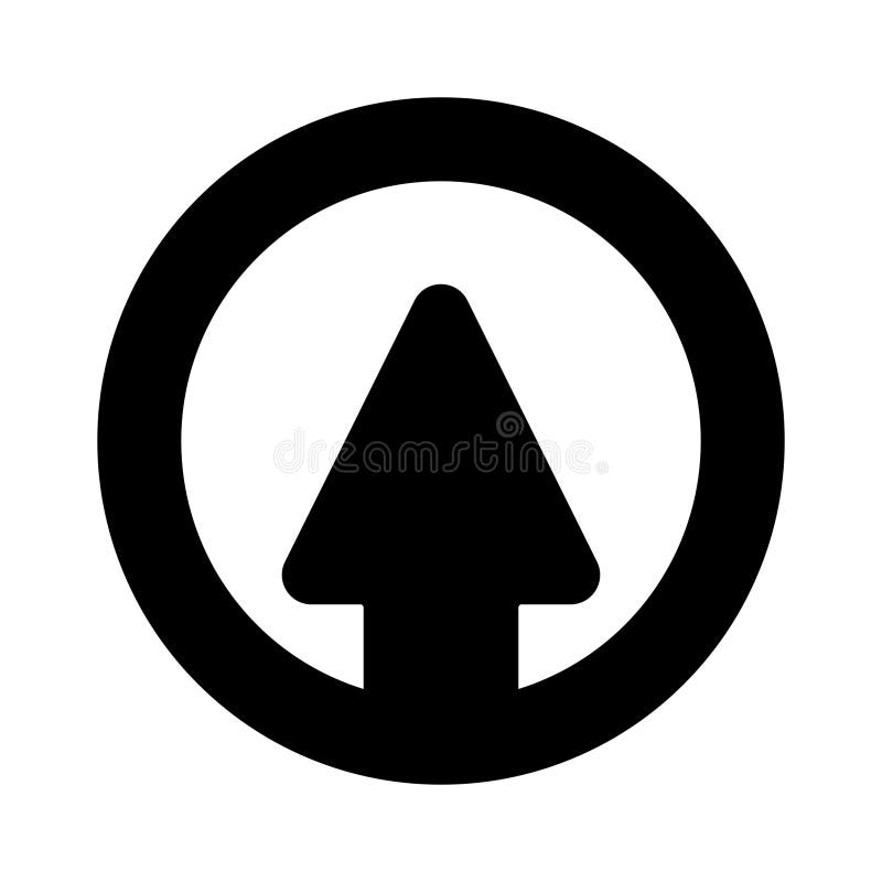 Black Arrow in a Circle Vector Icon. Up Arrow Vector. Circle with Arrow ...