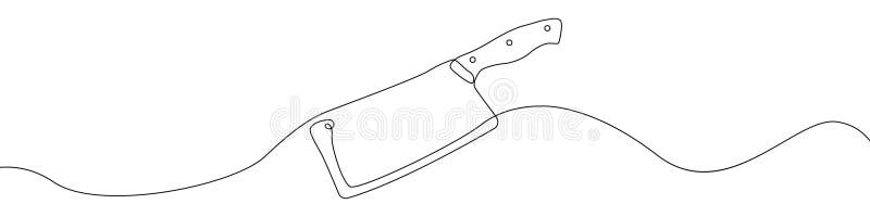 Cleaver Icon Line Continuous Drawing Vector. One Line Cleaver Icon ...