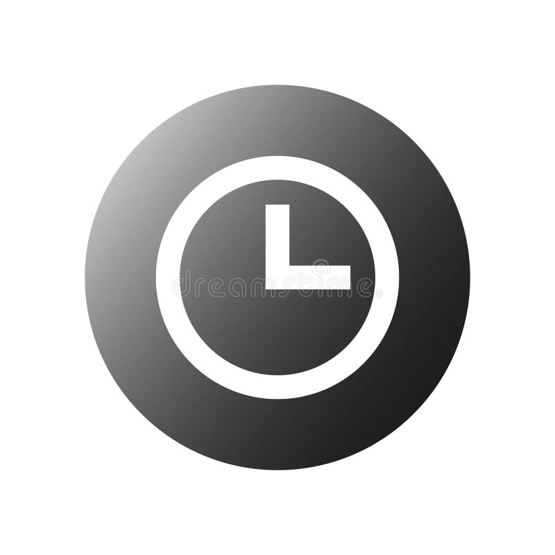 Clock Icon. Vector Trendy Clock Button Icon. Time Symbol Icon. Vector ...