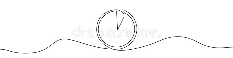 Clock Line Continuous Drawing Vector. One Line Clock Vector Background ...