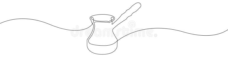 Coffee Pot Line Continuous Drawing Vector. One Line Coffee Pot Vector ...