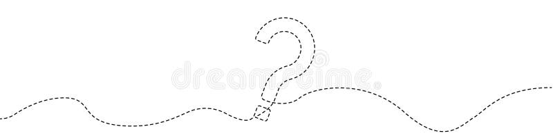 Continuous Line Drawing of Question Mark Vector. Punctuation Mark, End ...