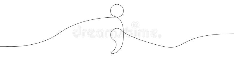 Continuous Line Drawing of Semicolon Vector. Comma and Period Vector ...