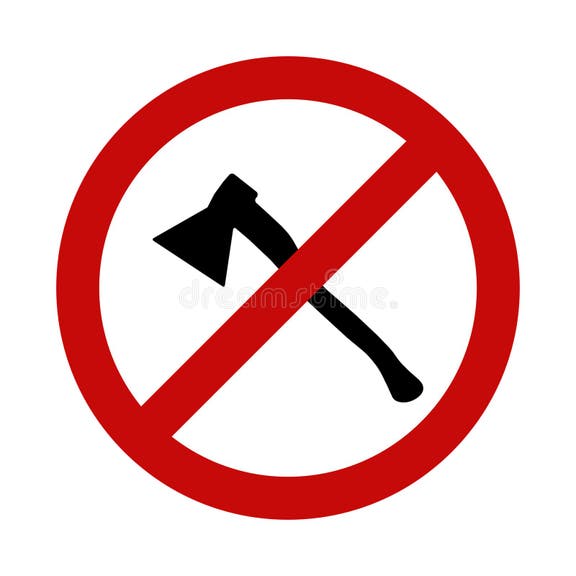 Deforestation is Prohibited. Vector Icon Prohibiting Illegal ...