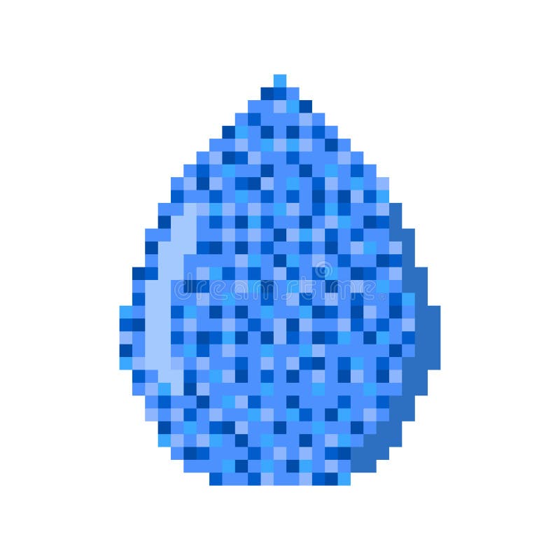 Drop in Pixel Style Icon. Vector Pixel Drop Icon in Flat Style. Trendy ...