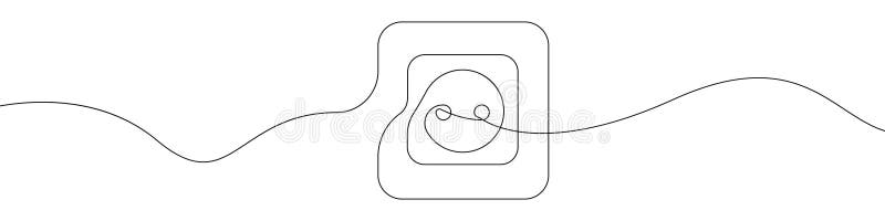 Home Outlet Icon Line Continuous Drawing Vector. One Line Rosette Icon ...