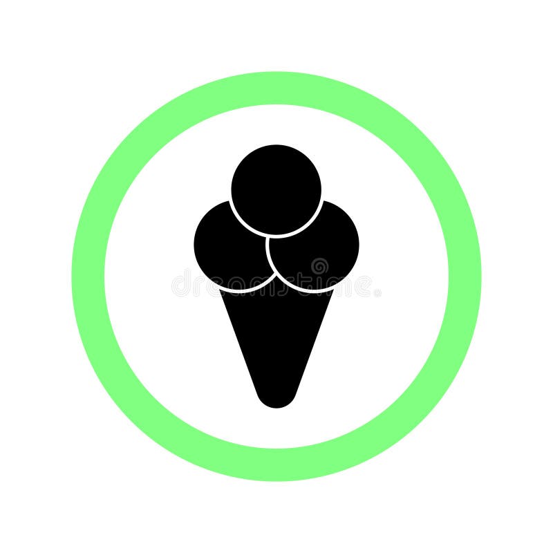 Ice Cream Allowed Icon. Allow Food Vector Icon. Food Zone Icon. Ice ...