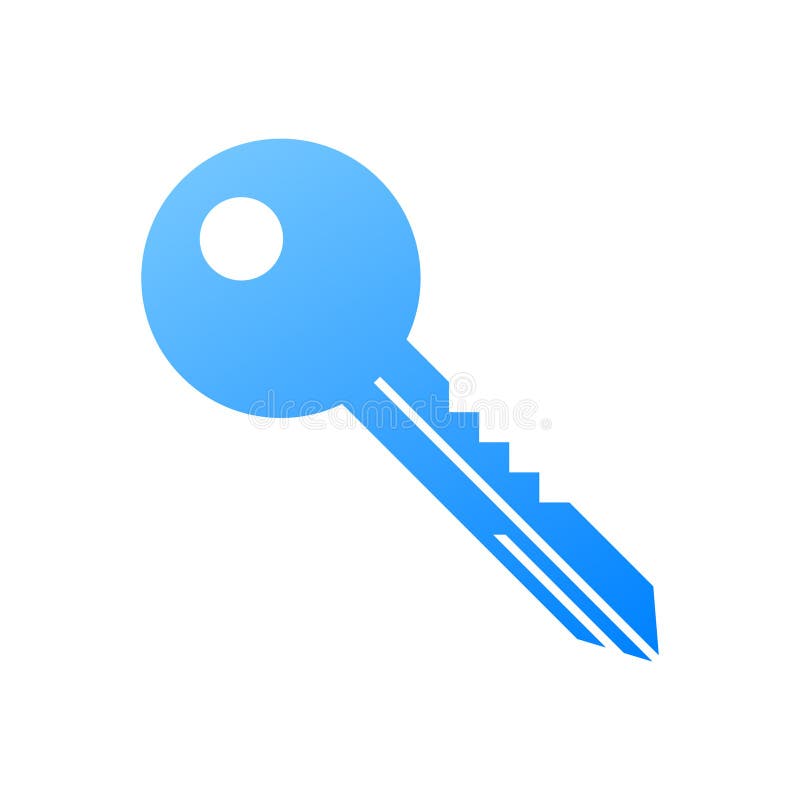 Key Blue Icon. Simple Trendy Key Vector Icon in Flat Style. Icon ...