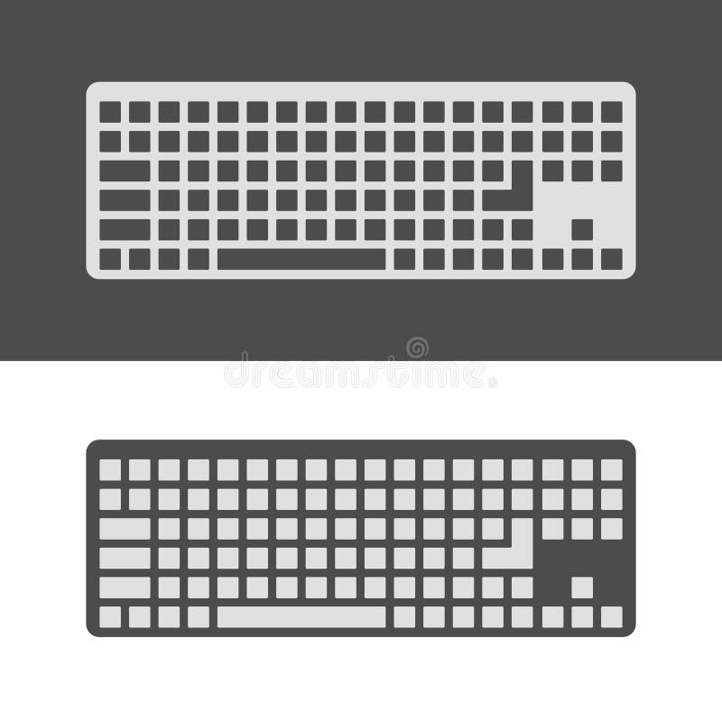 Keyboard Vector Icon. Different Size Keyboard for PC. Modern Keyboard ...