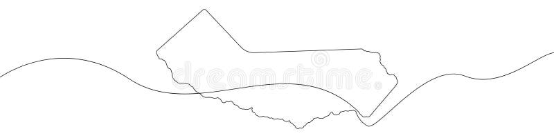 Map of the State of California Icon Line Continuous Drawing Vector. One ...