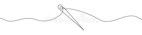 Needle Icon Line Continuous Drawing Vector. One Line Needle Icon Vector ...