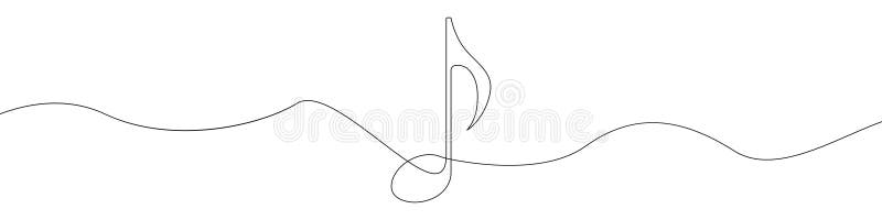 Note Line Continuous Drawing Vector. One Line Note Vector Background ...