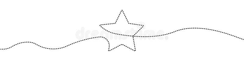 One Continuous Star Vector Drawing. Dotted Linear Star Vector Icon ...