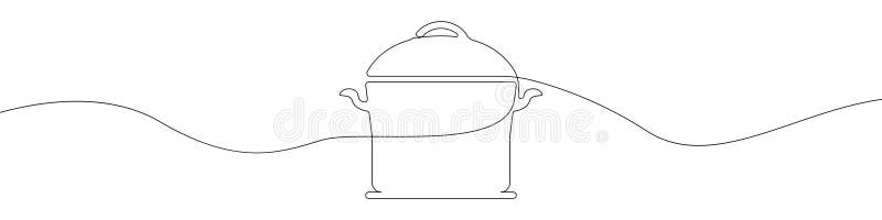Pan Line Continuous Drawing Vector. One Line Pan Vector Background. Pan ...