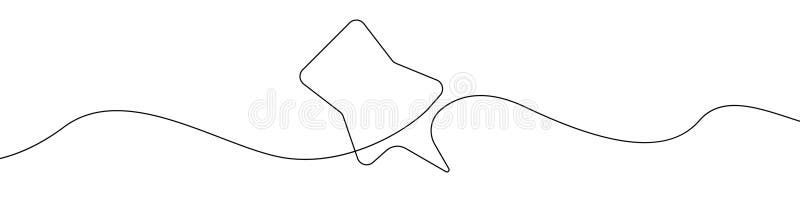 Pin Sign Line Continuous Drawing Vector. One Line Pins Vector ...