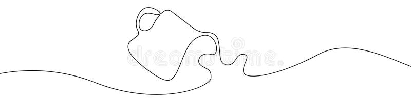 Pitcher for Milk Line Continuous Drawing Vector. One Line Pitcher for ...
