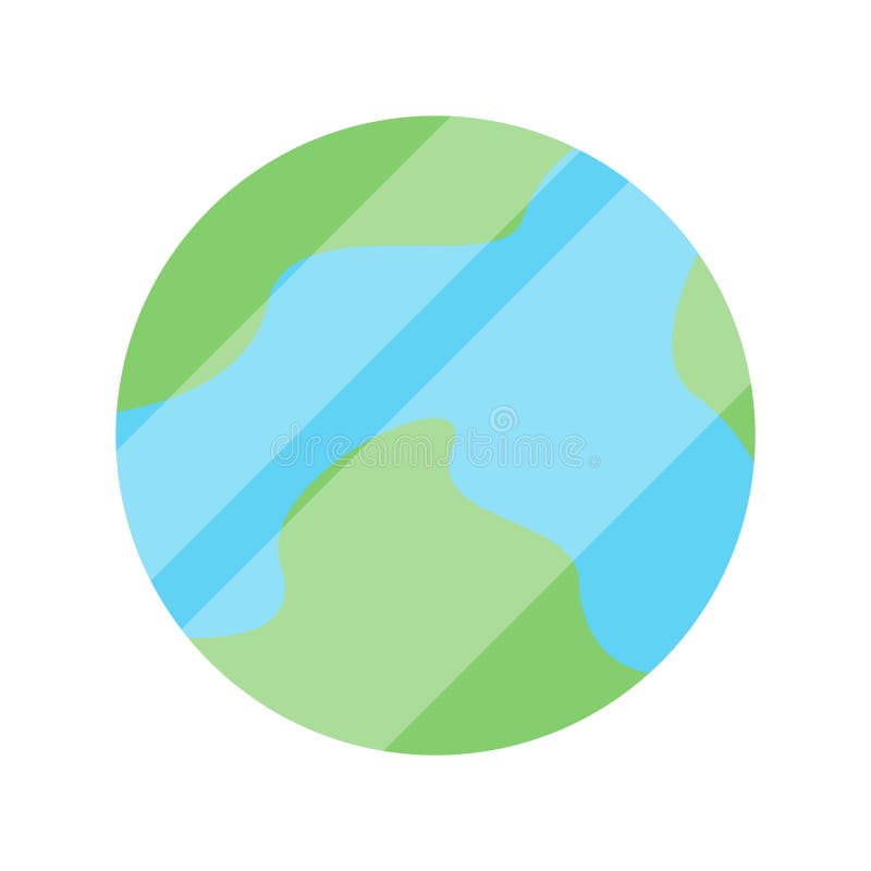 Planet Earth Vector Icon. Round Earth Vector in Flat Style. Earth Globe ...