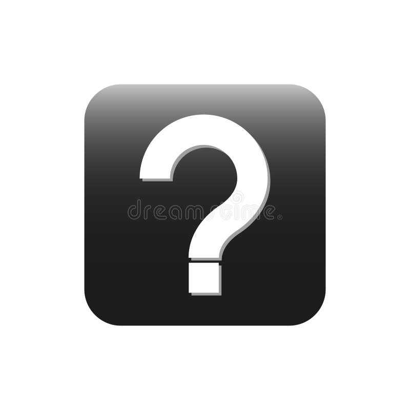 Question Mark Button Vector Icon. Vector Icon of Trendy Question Mark ...