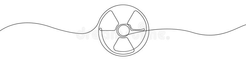 Radiation Icon Line Continuous Drawing Vector. One Line Radiation Icon ...
