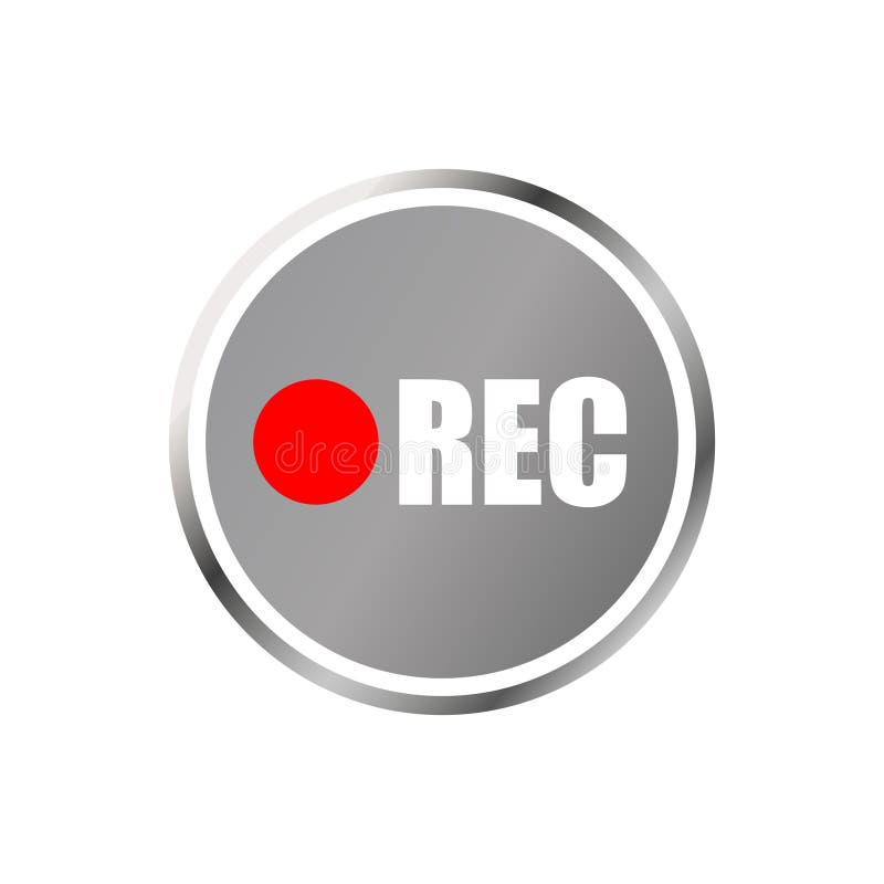REC Button Icon. Record Button Vector Icon in Flat Style. Iron Icon of ...